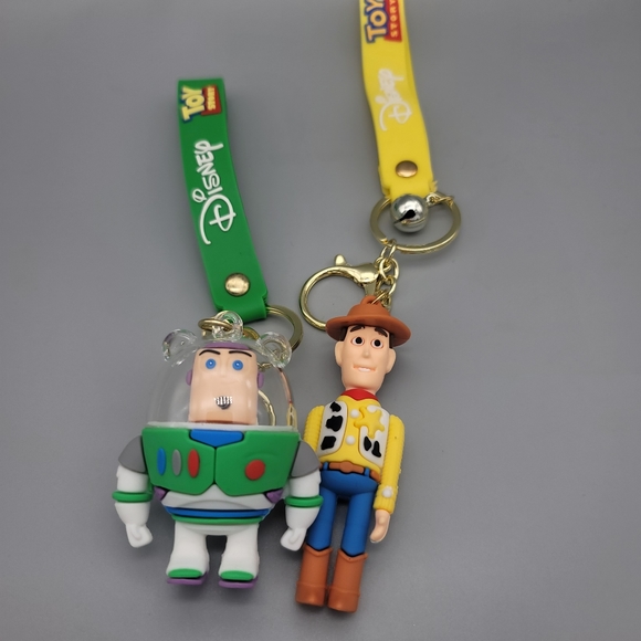 Other | Buzz Lightyear Woody 3d Figure Keychains With Carrying Straps ...